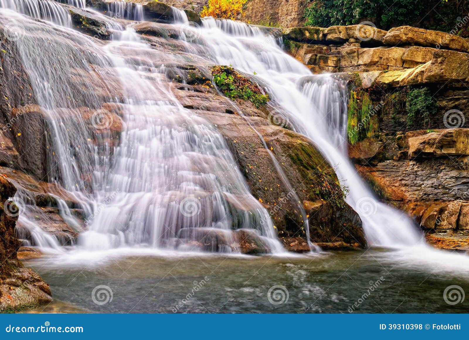 Waterfall with few water stock photo. Image of river - 39310398