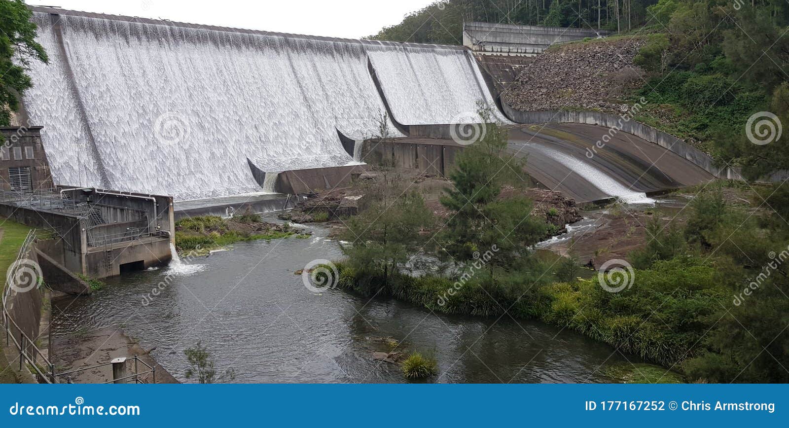 Waterfall filters from dam stock photo. Image of filters - 177167252
