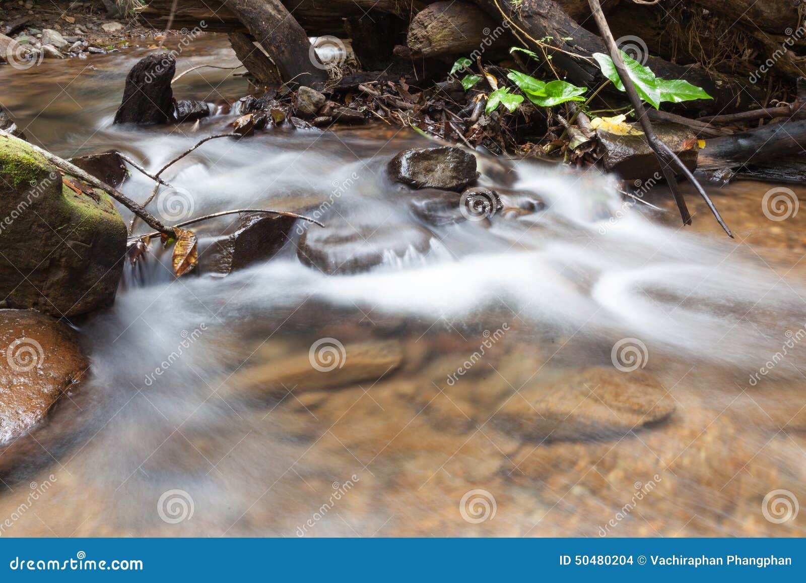 Waterfall that Flows Down from the Mountains. Stock Photo - Image of ...