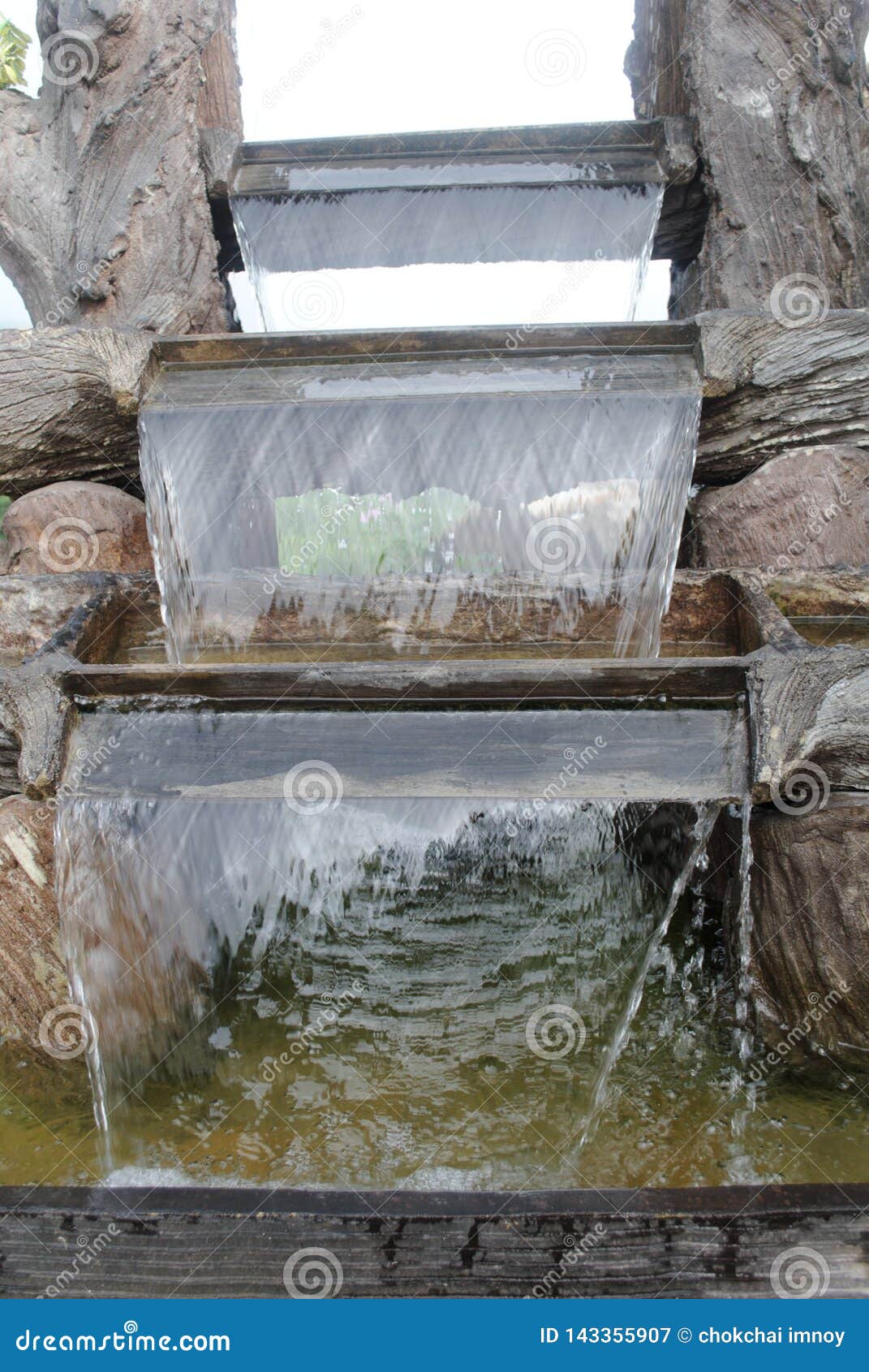 Waterfall Flows into 3 Steps Stock Image - Image of refreshing, flows ... Waterfall Flows into 3 Steps Stock Image - Image of refreshing, flows ...