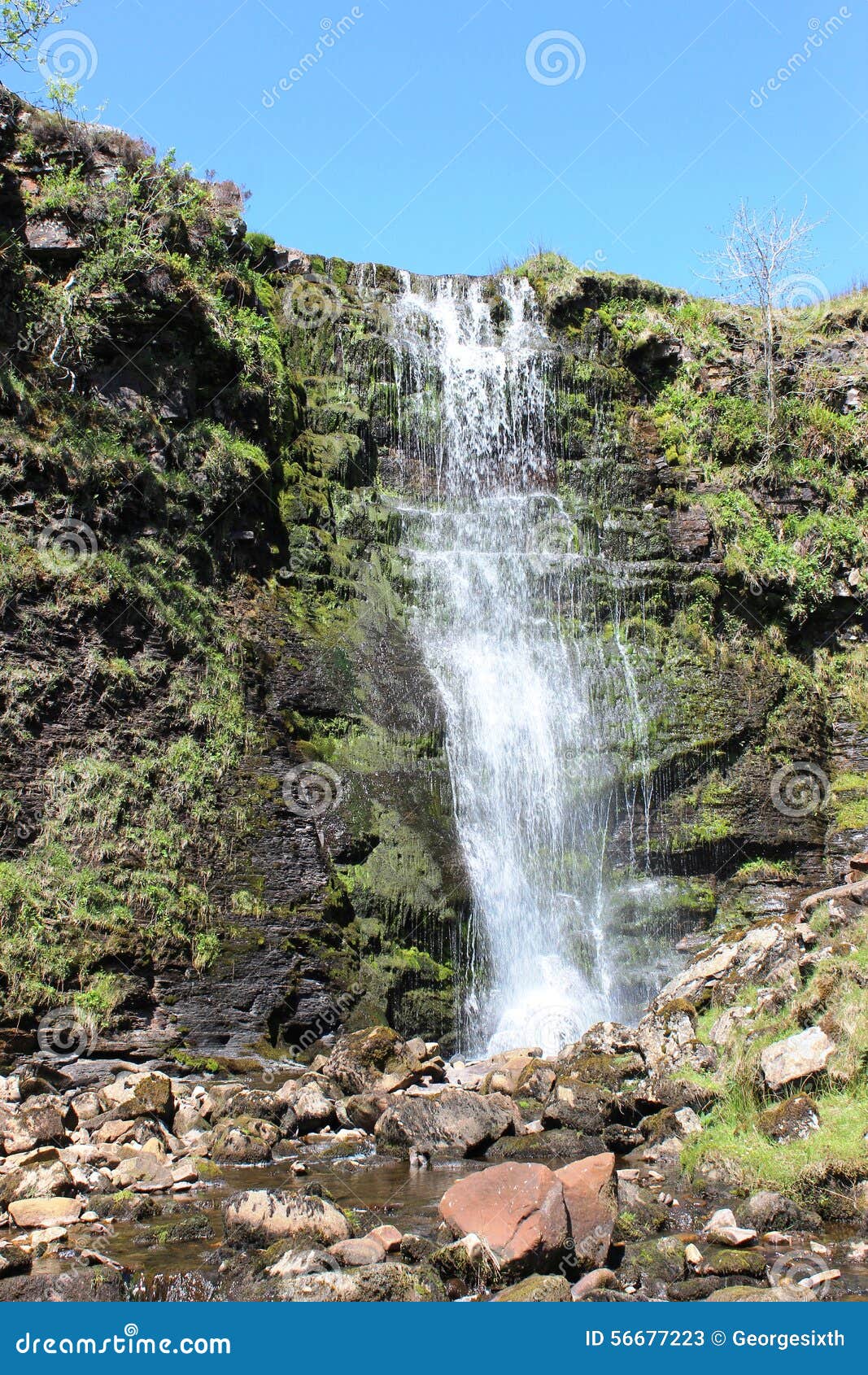 Waterfall on Force Gill, Whernside North Yorkshire Stock Image - Image ...