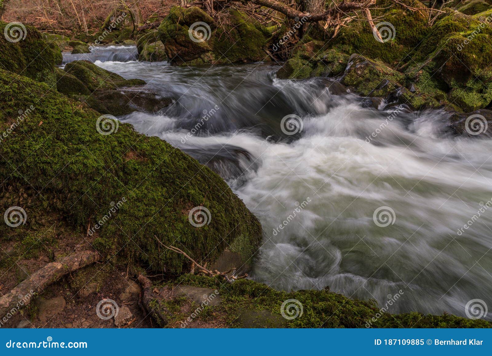 Waterfall in the Forest in Autumn, Irrel Waterfalls Stock Image - Image ...