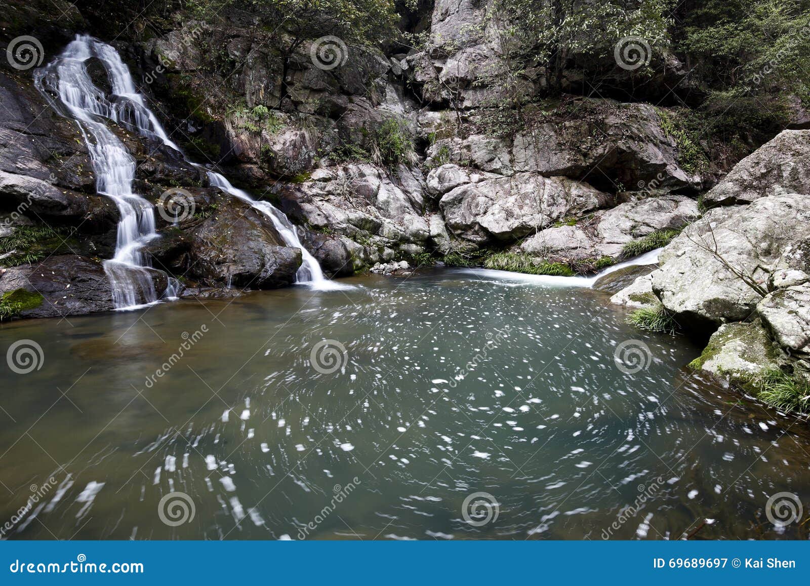 The Waterfall Formed Vortex in the Pool Stock Image - Image of nature ...