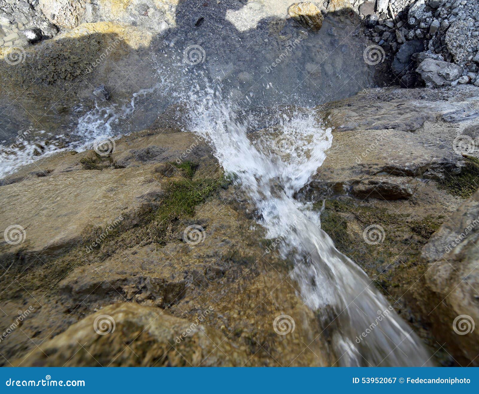 Waterfall of Fresh Water in the Mountain Torrent Stock Image - Image of ...