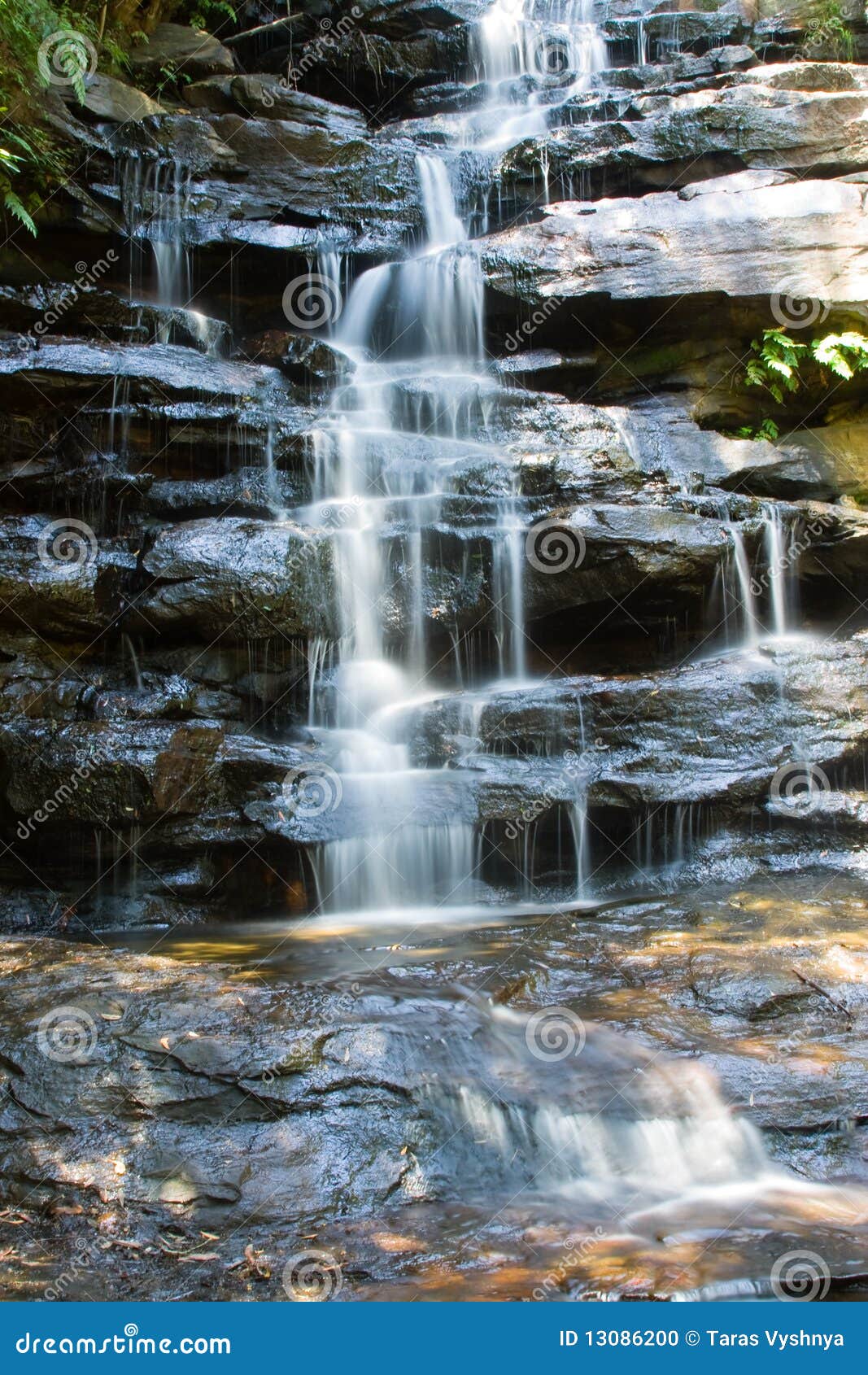 Waterfall front stock photo. Image of cascade, rapid - 13086200