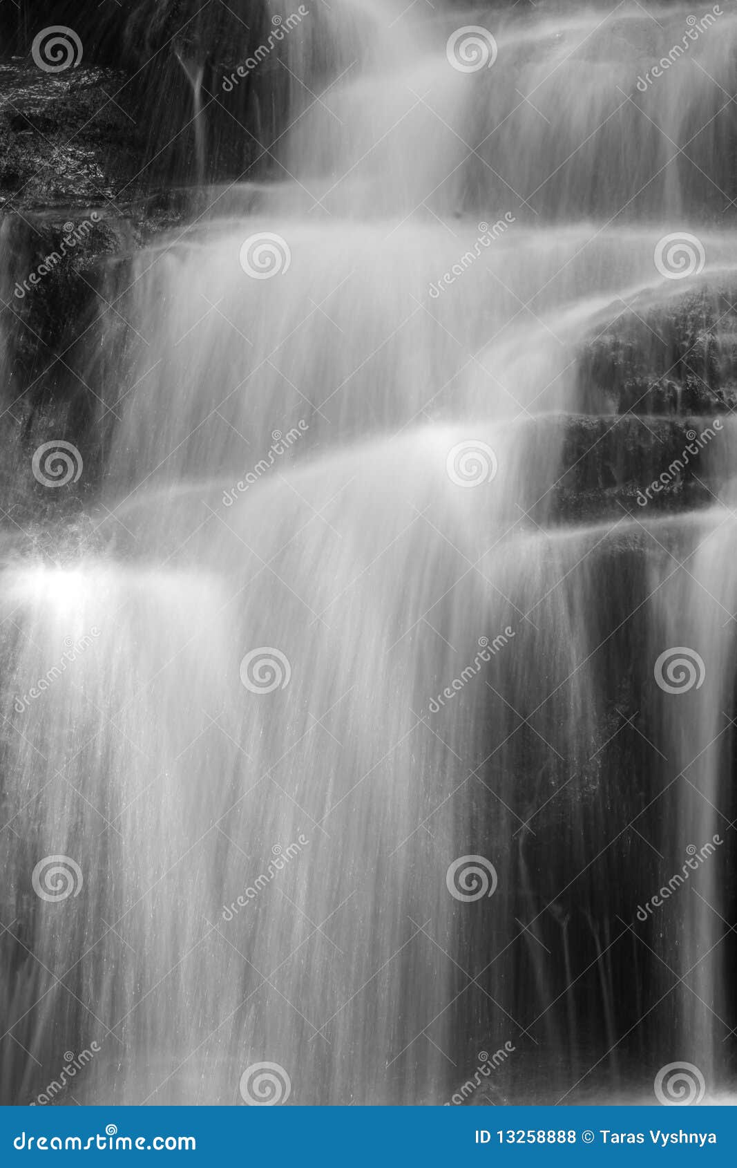 Waterfall front closeUp stock photo. Image of river, mountain - 13258888