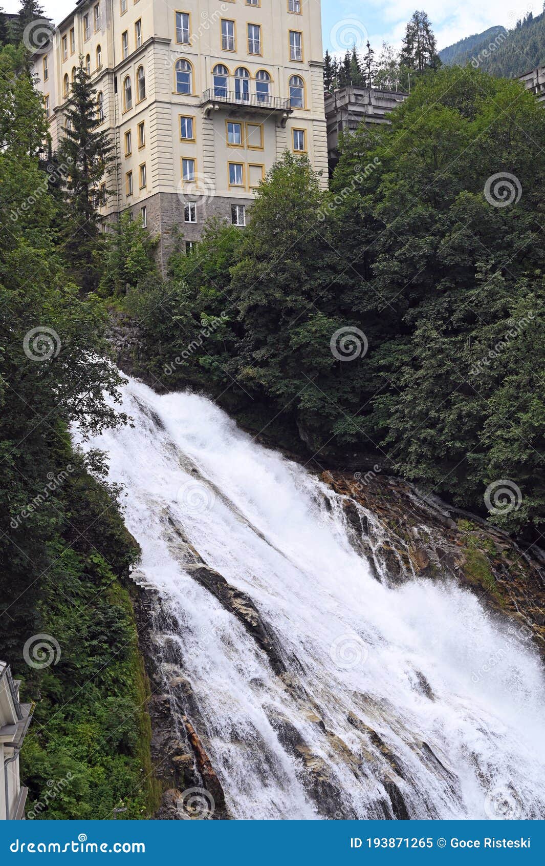 Waterfall Gasteiner Ache River Bad Gastein Stock Image - Image of ...