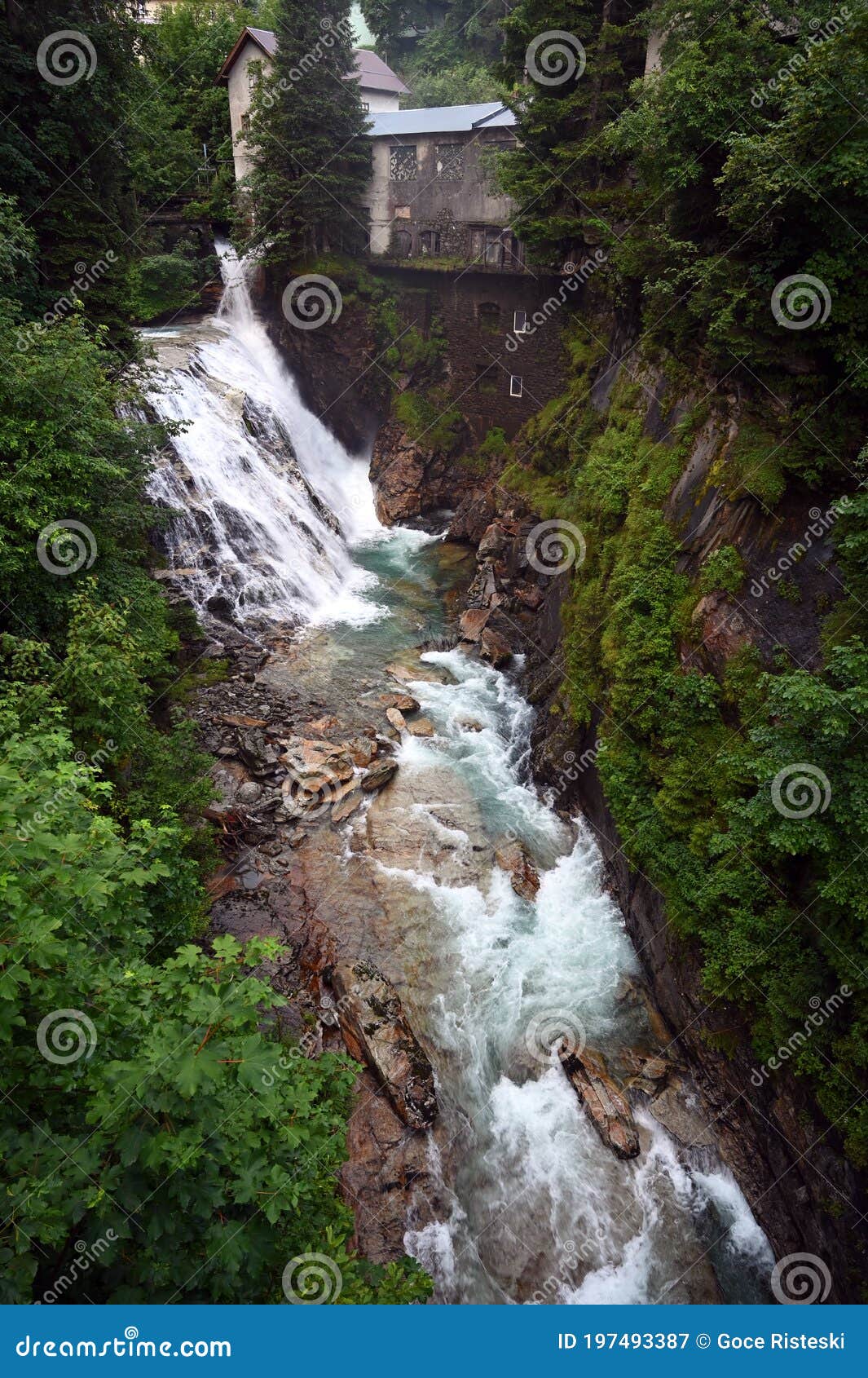 Waterfall Gasteiner Ache River Landscape Bad Gastein Stock Image ...
