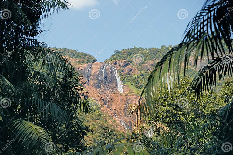 Waterfall in Goa stock photo. Image of park, aqua, picturesque - 22503074