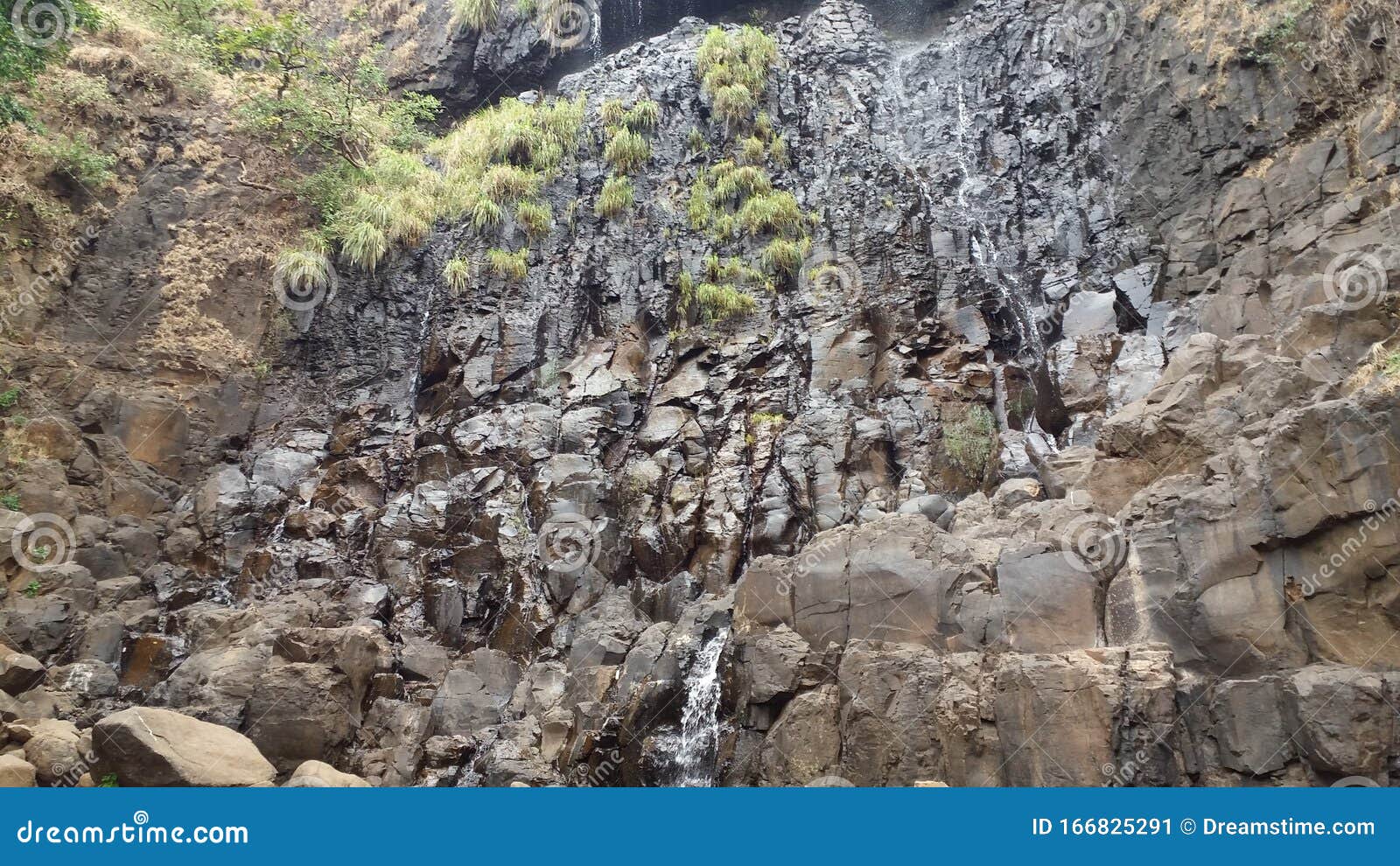 Waterfall in Goa on the Road Stock Image - Image of friends, water ...