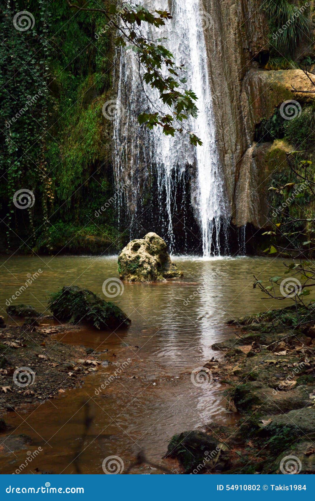 Waterfall in Gialova Greece Stock Photo - Image of greece, greek: 54910802