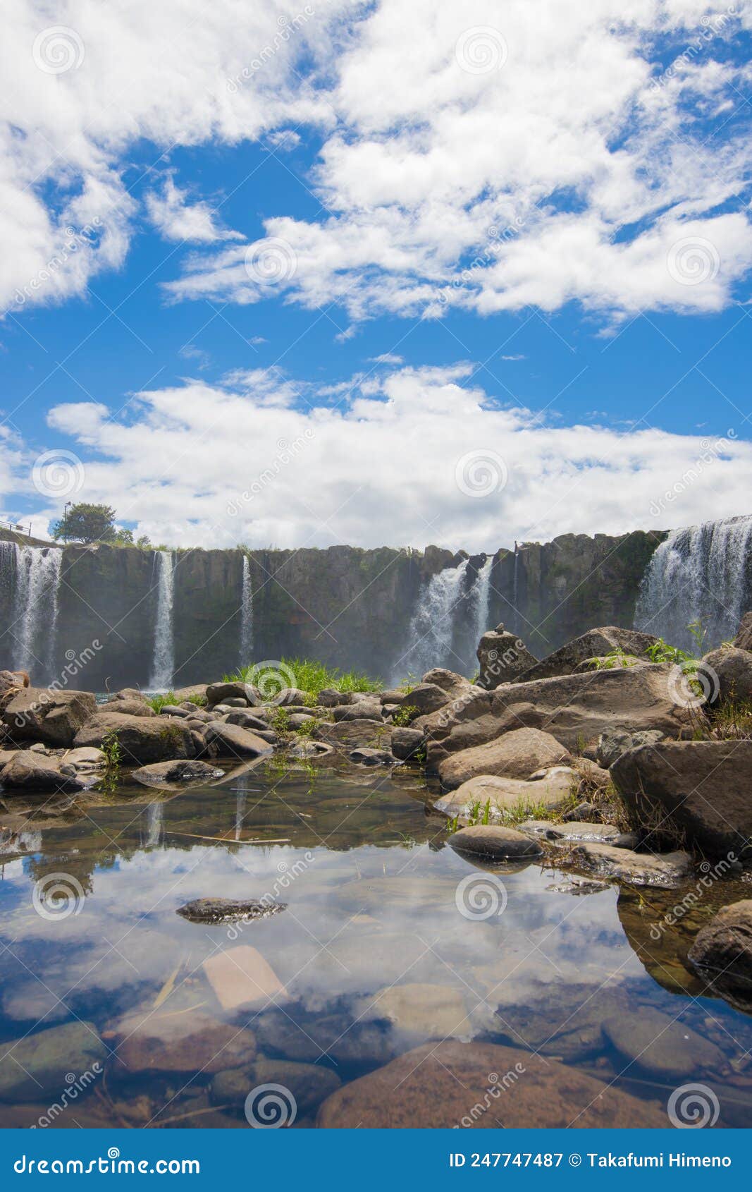 Harajiri Falls in Midsummer Stock Image - Image of cloud, harajiri ...