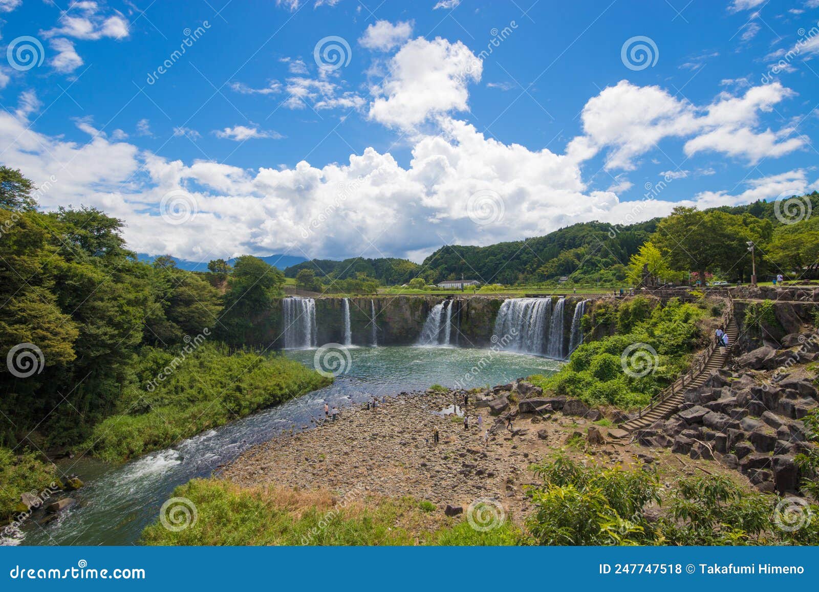 Harajiri Falls in Midsummer Stock Photo - Image of area, rest: 247747518