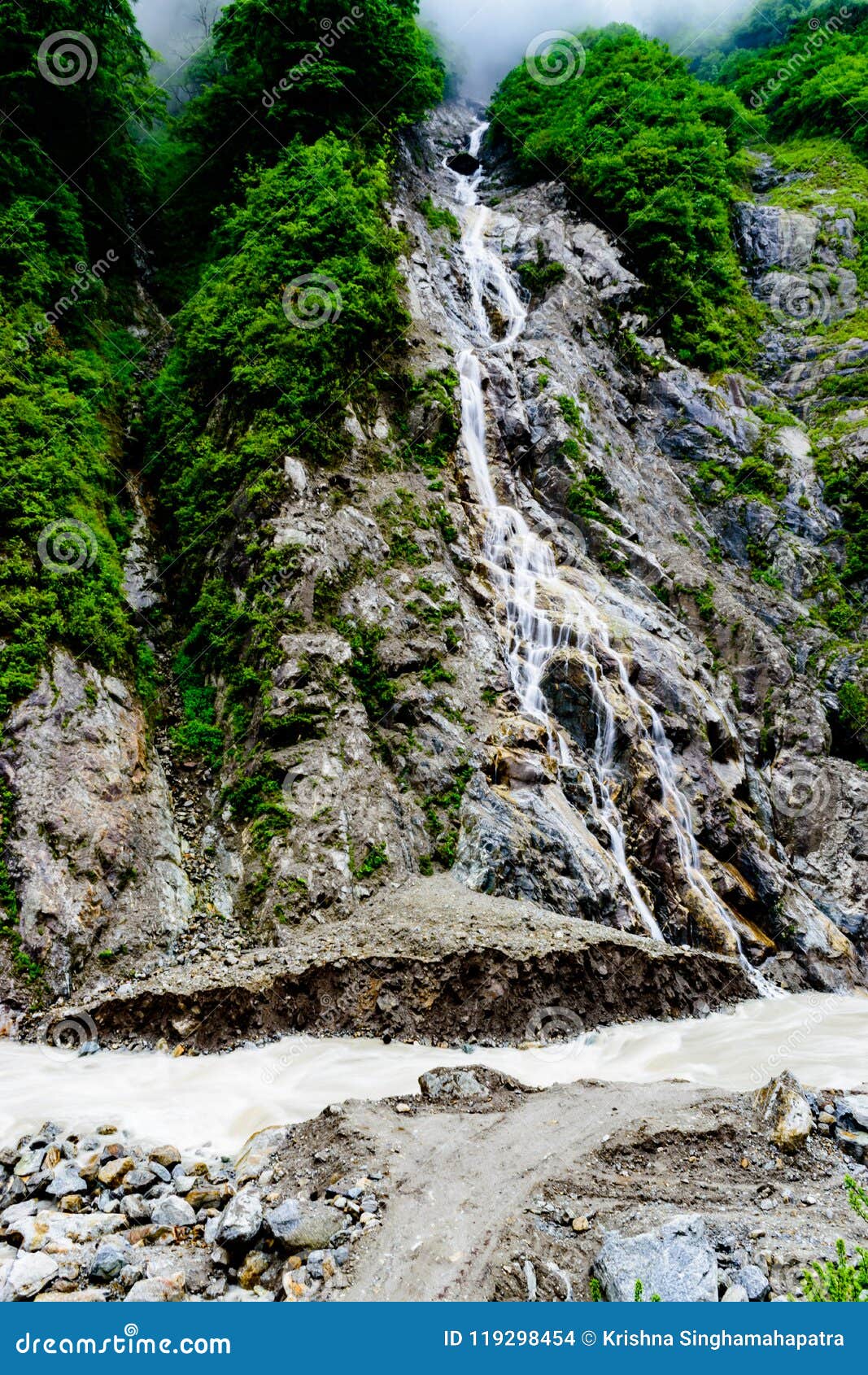 Waterfall from the Heaven stock photo. Image of jungle - 119298454