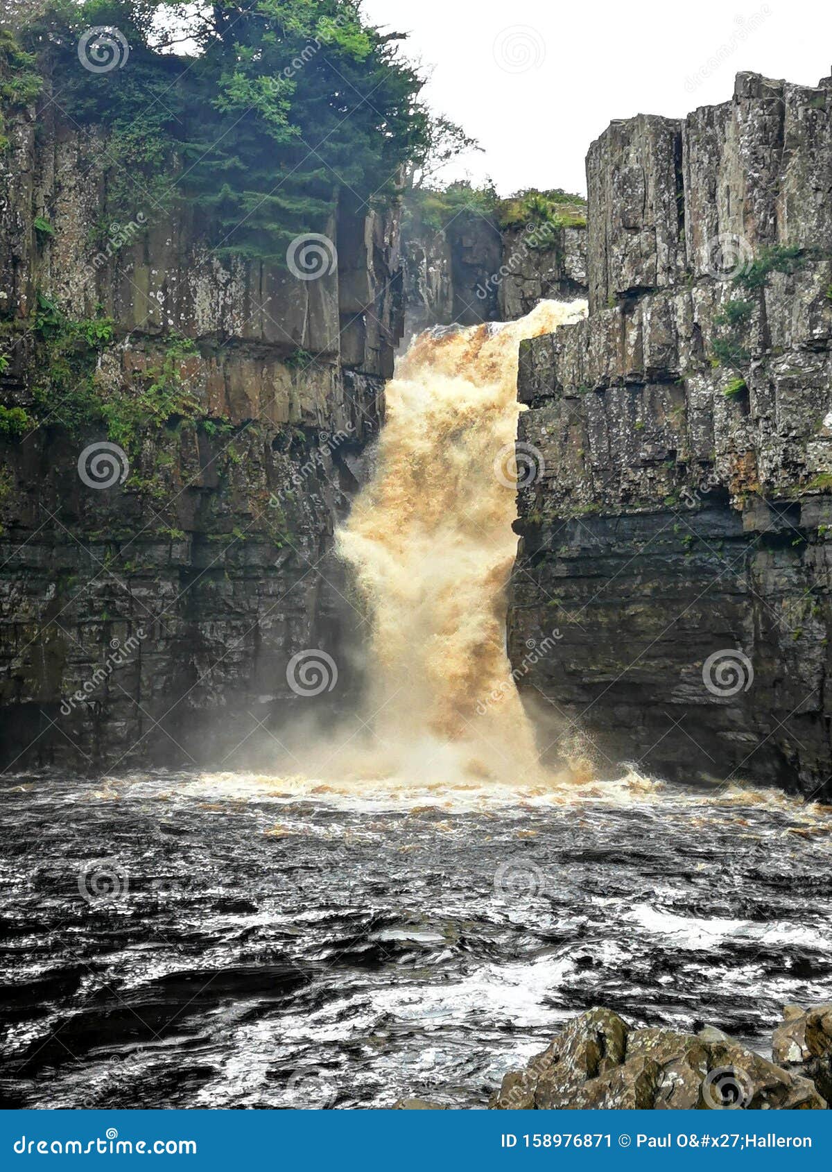 Waterfall high force stock image. Image of fall, high - 158976871