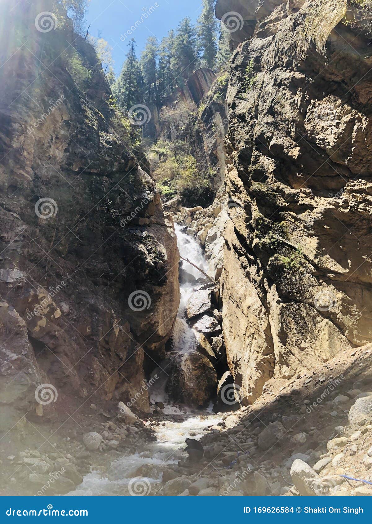 Beautiful Waterfall View Himachal Stock Photo - Image of waterfall ...