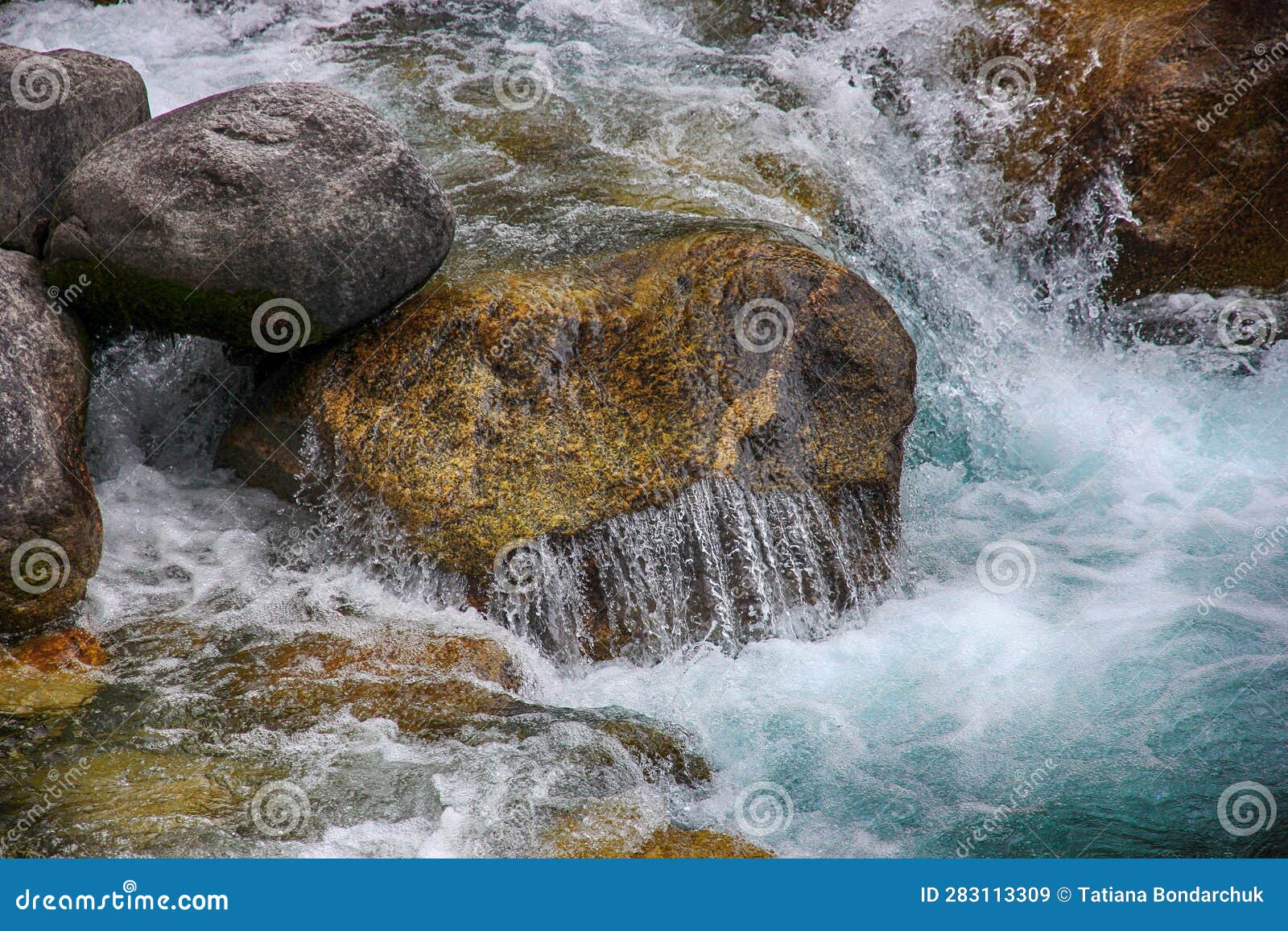 The Waterfall in the Himalayan Valley - Nepal, Himalayas Stock Image ...