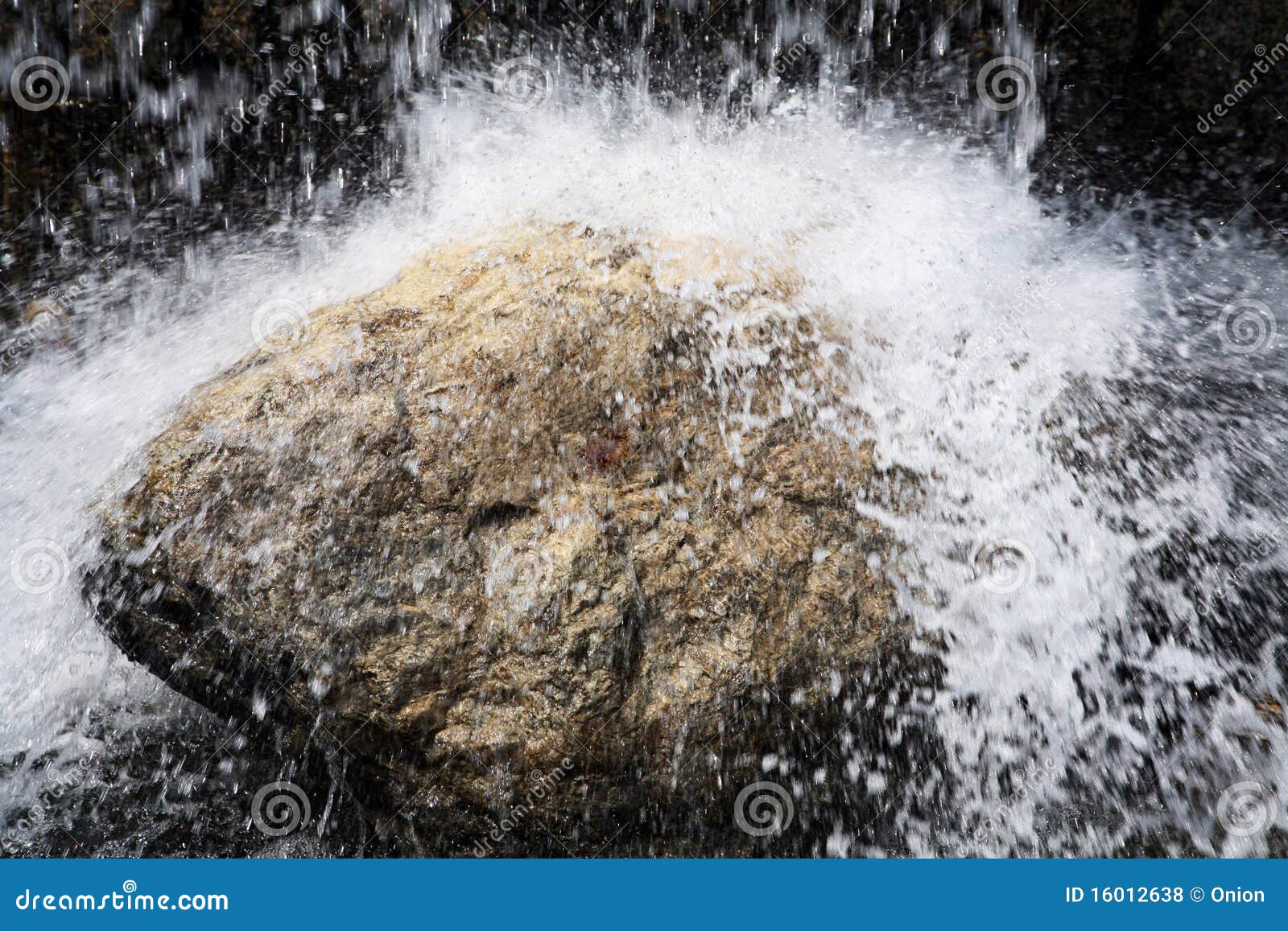 Waterfall hitting a rock stock photo. Image of beautiful - 16012638