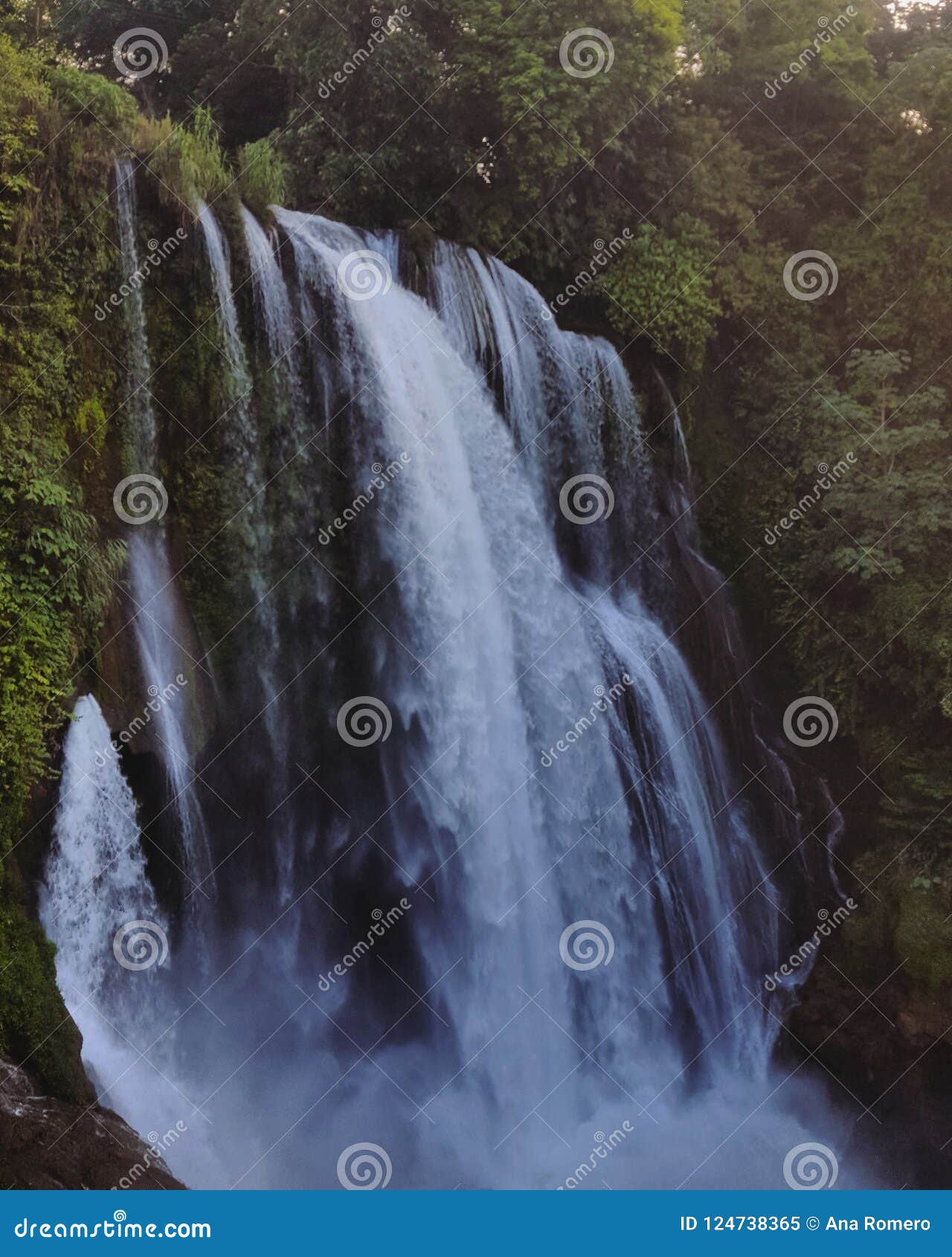 Waterfall in Honduras stock image. Image of explore - 124738365