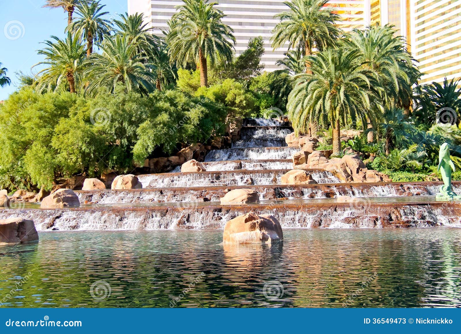 Waterfall at the Hotel in Las Vegas Editorial Stock Photo - Image of ...