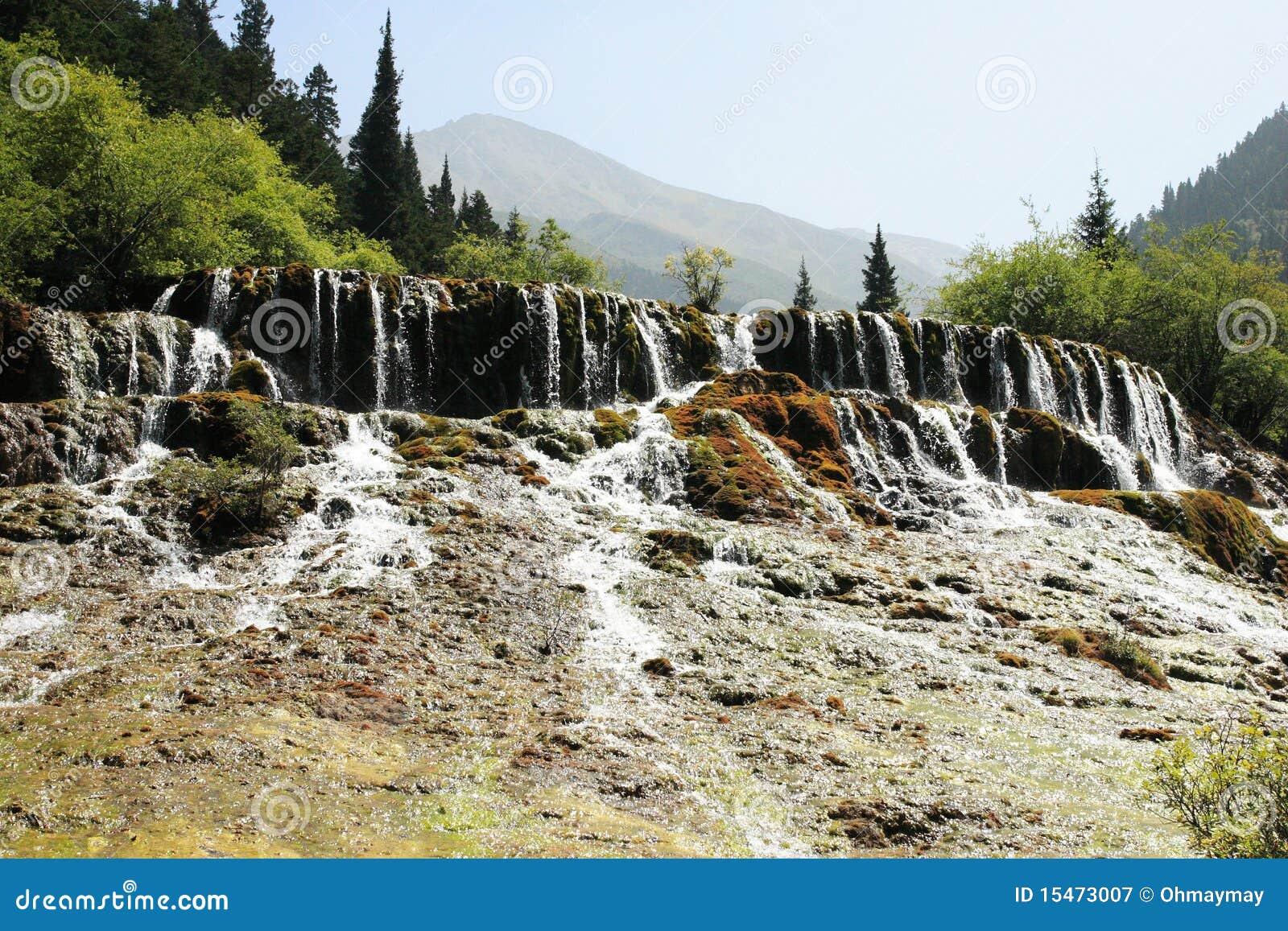 Waterfall of Huanglong National Park Stock Image - Image of huanglong ...