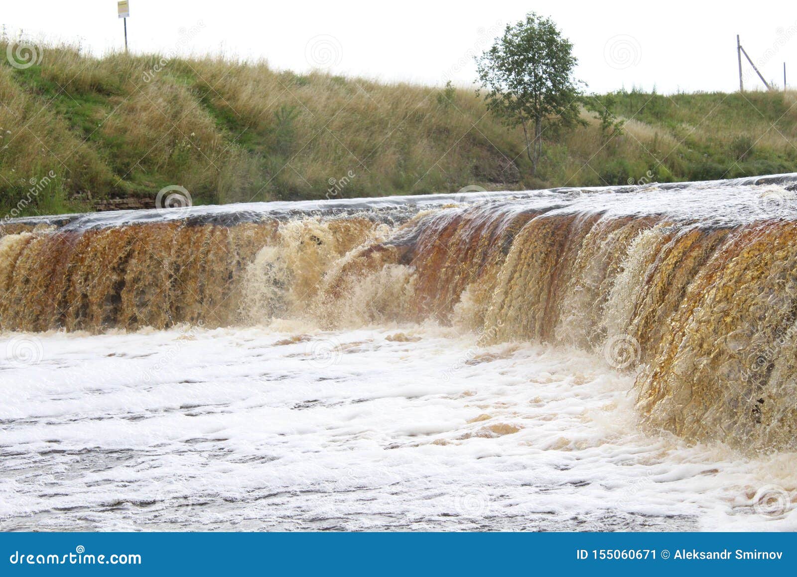 Waterfall with a Huge Current, Mountain Waterfall Stock Image - Image ...