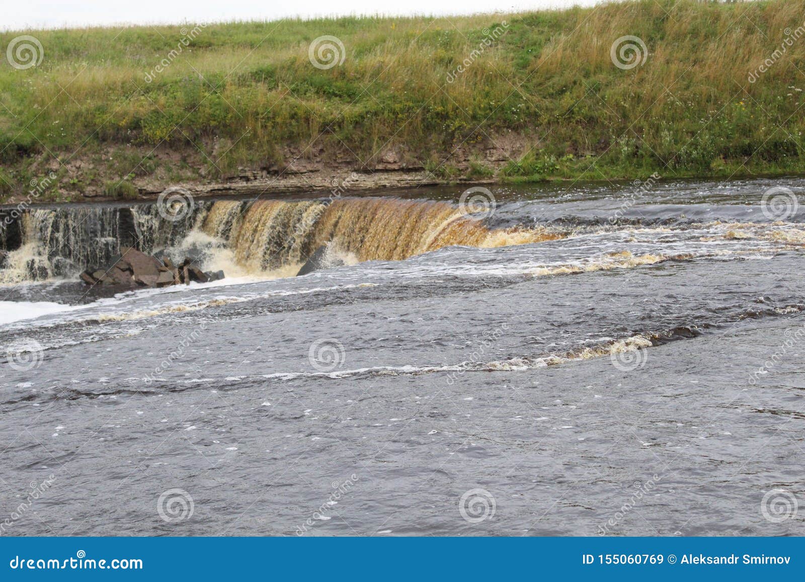 Waterfall with a Huge Current, Mountain Waterfall Stock Image - Image ...