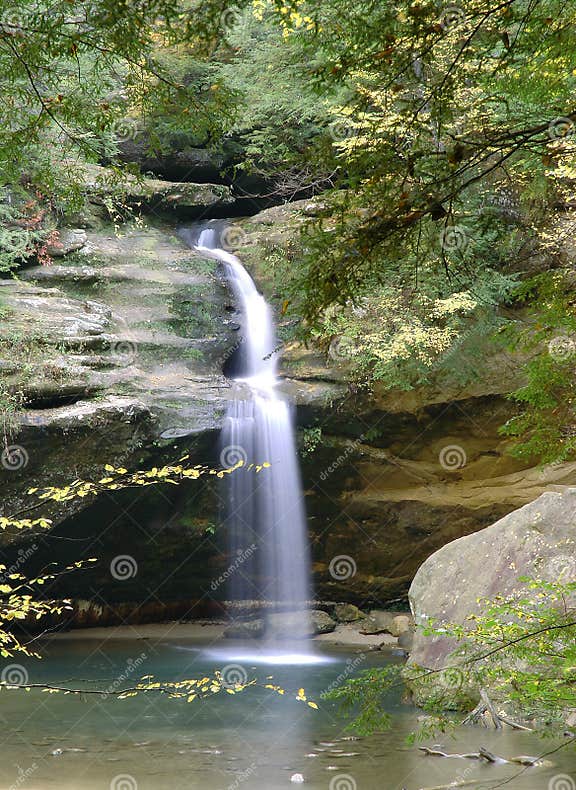 Waterfall I stock image. Image of park, forested, forests - 1354435