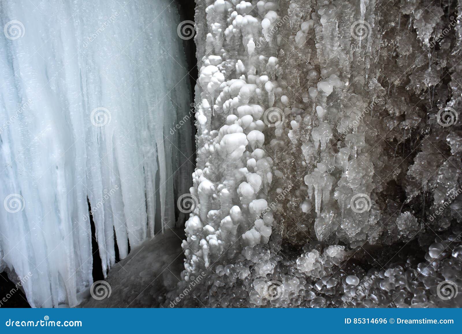 Waterfall Ice stock photo. Image of midwest, formations - 85314696