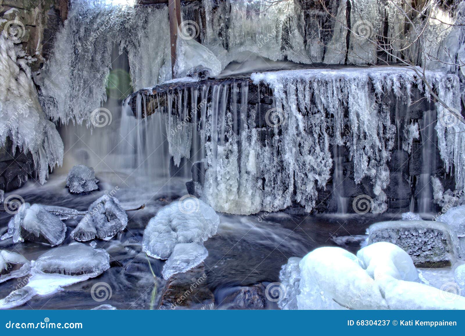 Waterfall ice stock image. Image of waterfall, background - 68304237