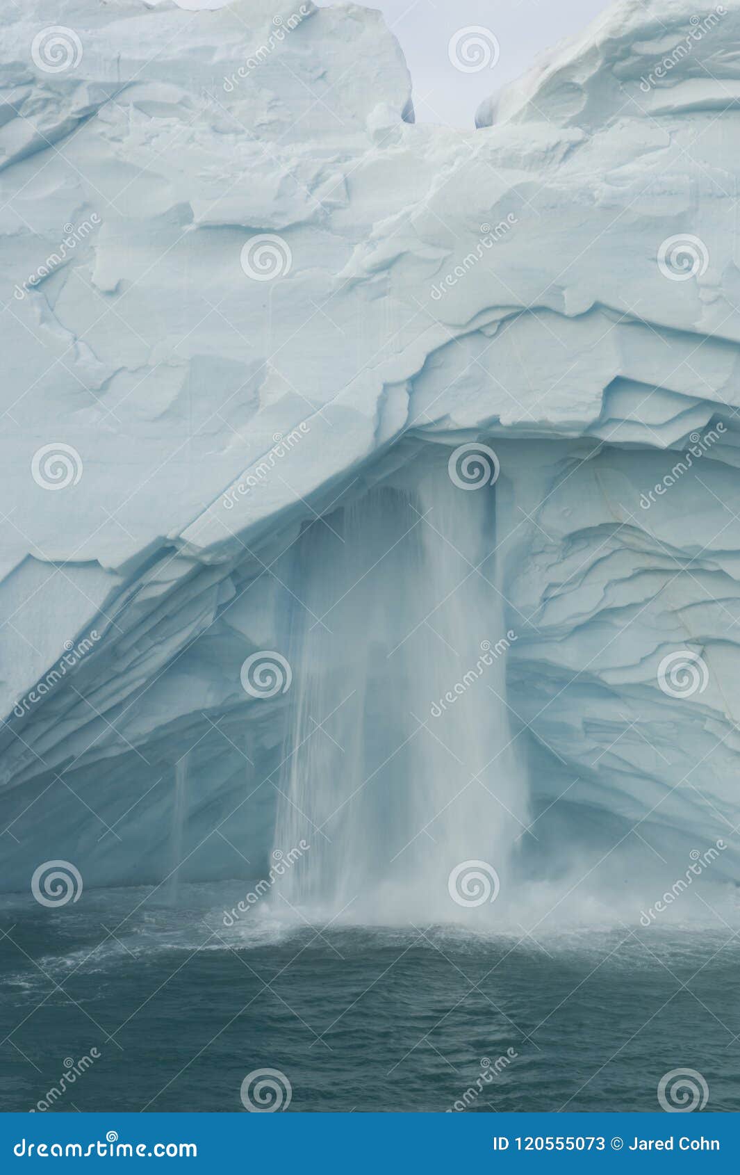 Waterfall Iceberg in the Arctic Stock Image - Image of winter, arctic ...