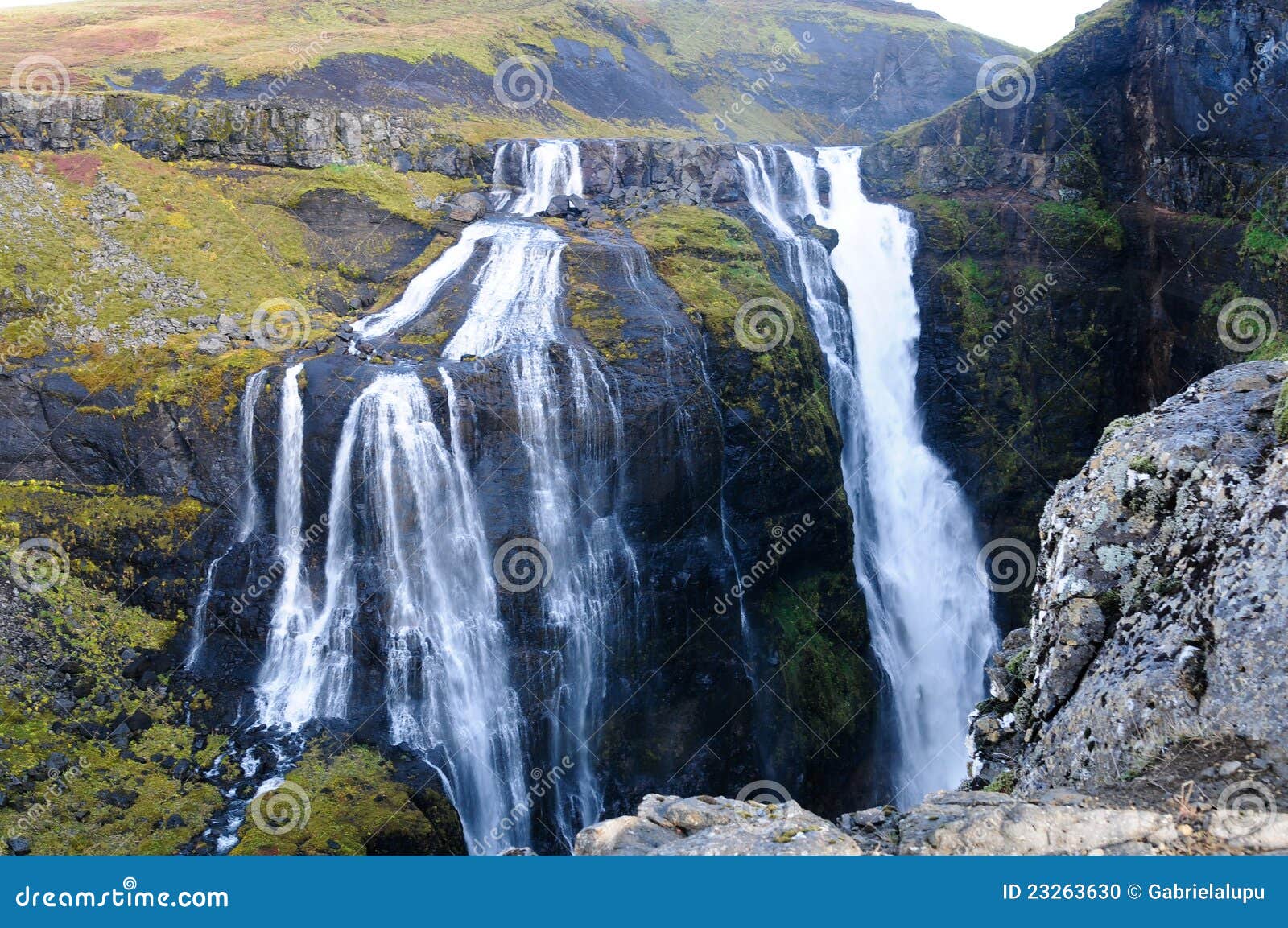 Waterfall in iceland stock photo. Image of waterfall - 23263630