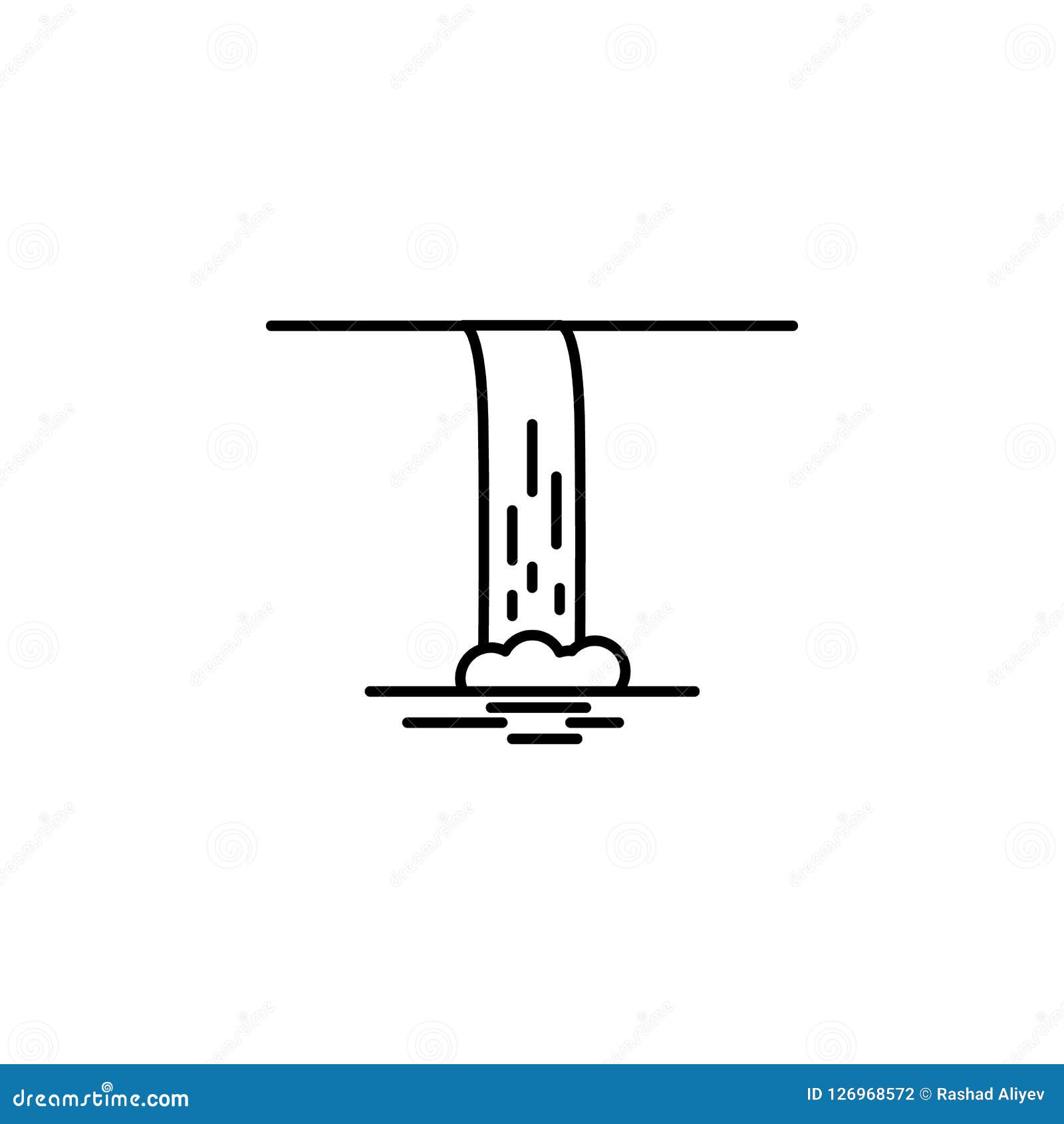 Waterfall Icon. Element of Landscape Icon for Mobile Concept and Web ...