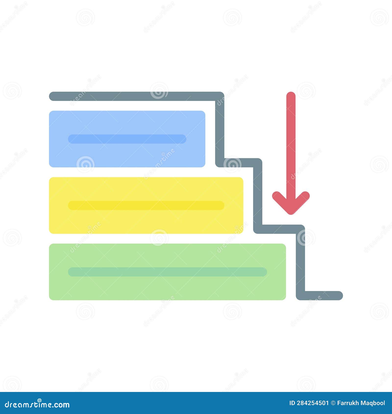 Waterfall Icon Image. stock vector. Illustration of water - 284254501