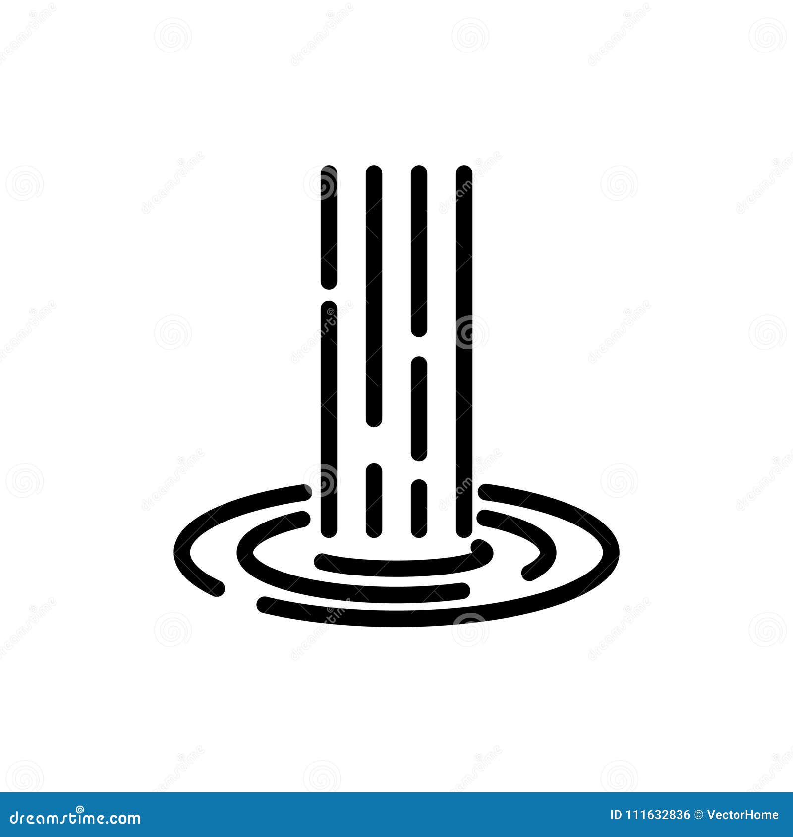 Waterfall Icon, Vector Illustration on White Stock Vector ...