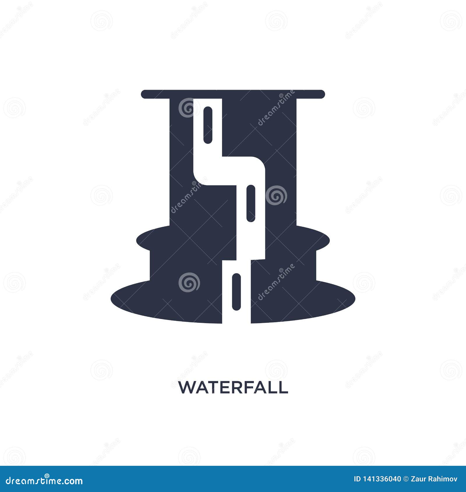 Waterfall Icon on White Background. Simple Element Illustration from ...