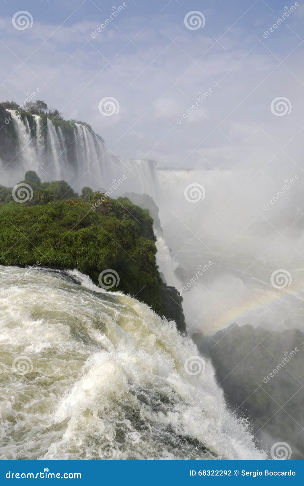 Waterfall Iguacu stock photo. Image of iguazu, tree, famous - 68322292
