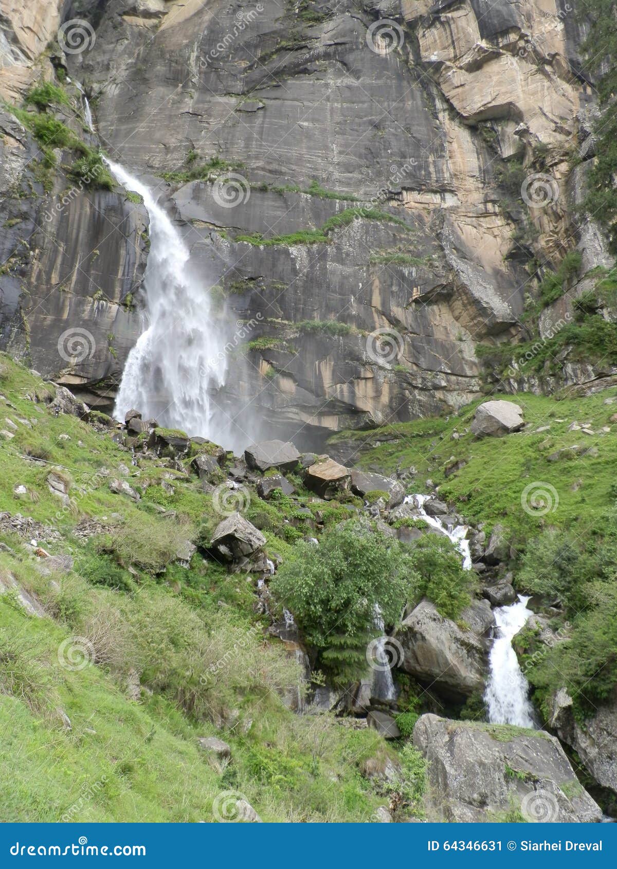 Waterfall in India, Himachal Pradesh Stock Image - Image of beautiful ...