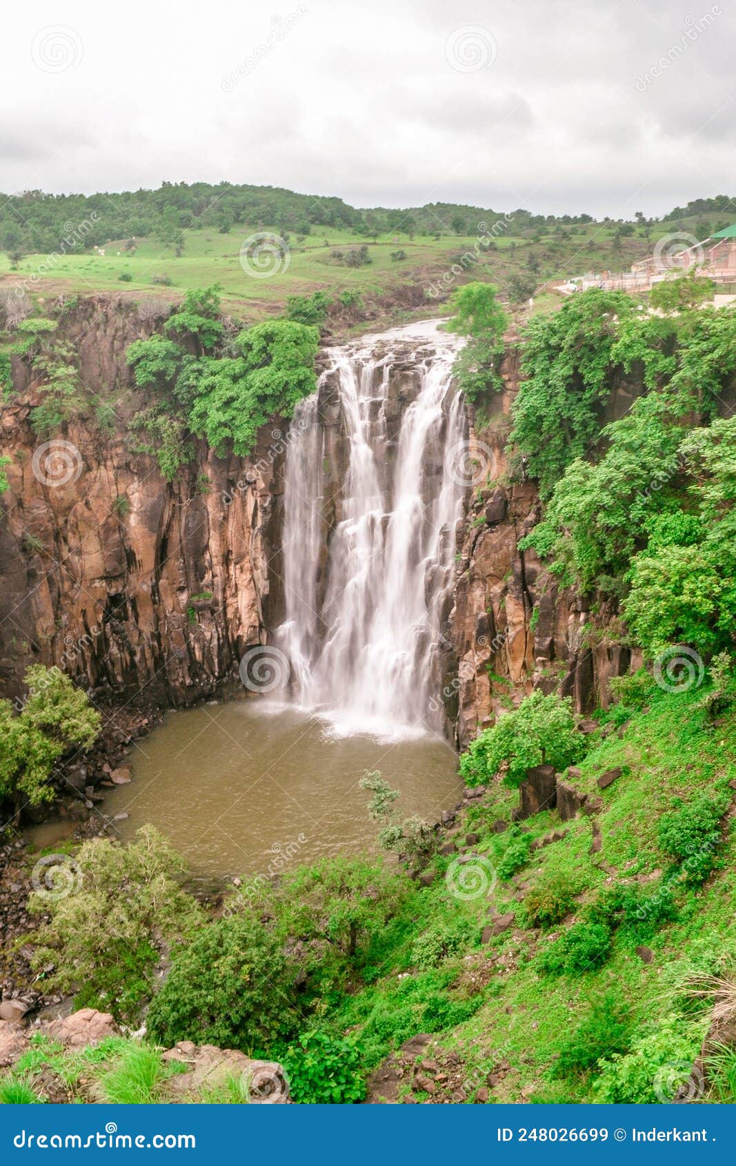 Waterfall stock image. Image of green, indore, waterfall - 248026699