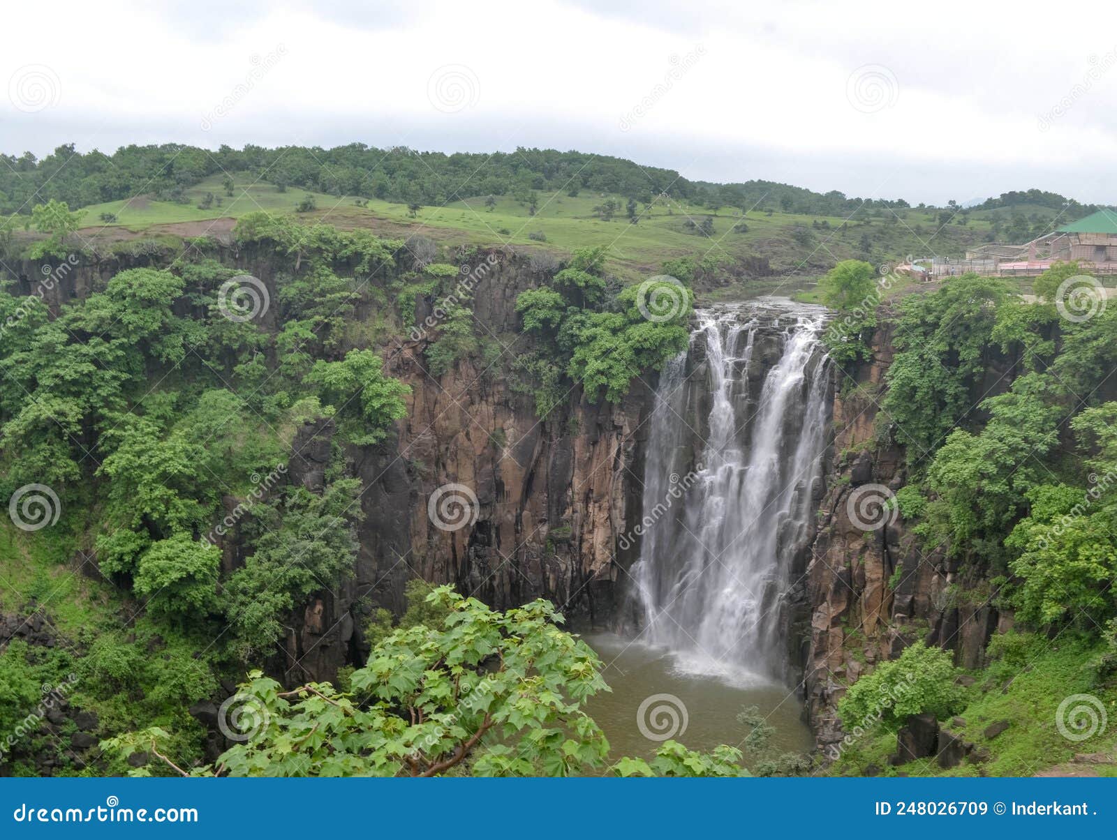 Waterfall stock image. Image of waterfall, indore, patalpani - 248026709
