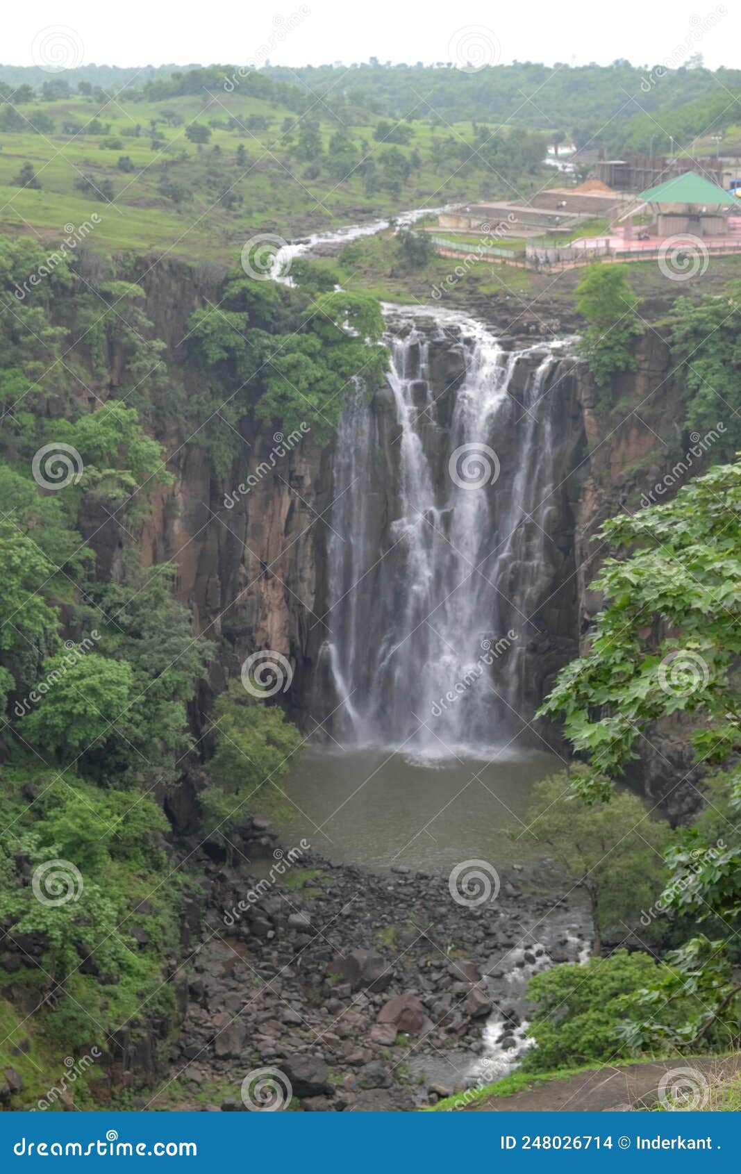 Waterfall stock photo. Image of indore, patalpani, green - 248026714