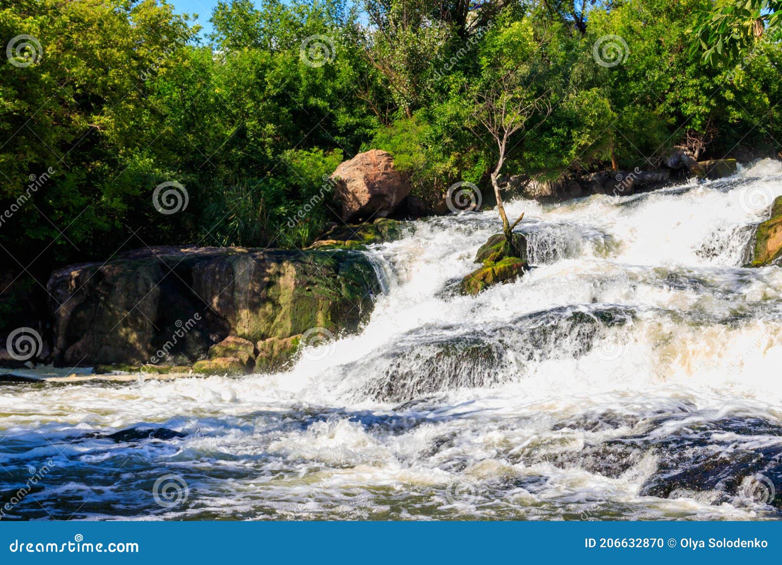 Waterfall on the Inhulets River in Kryvyi Rih, Ukraine Stock Photo ...