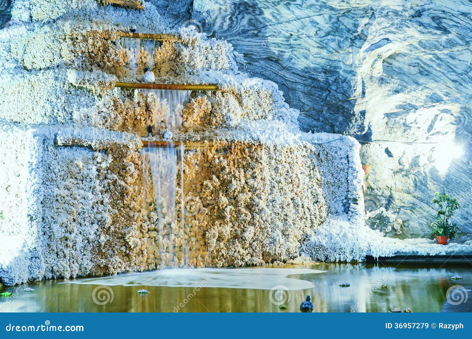Waterfall Inside A Cave Royalty-Free Stock Photo | CartoonDealer.com ...
