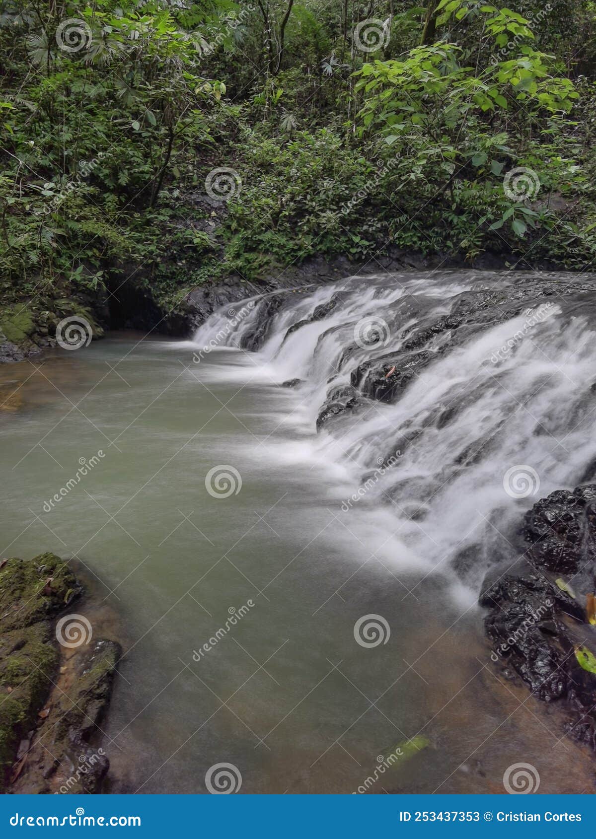 Waterfall Inside the Mountains of Panama Stock Image - Image of tourist ...