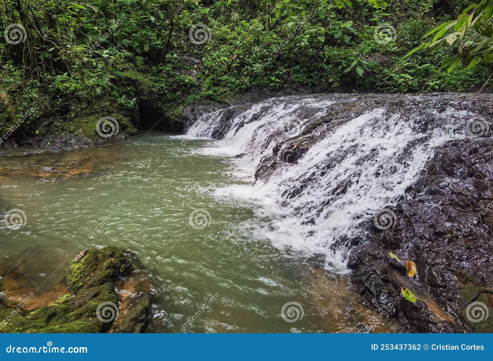 Waterfall Inside the Mountains of Panama Stock Photo - Image of natural ...