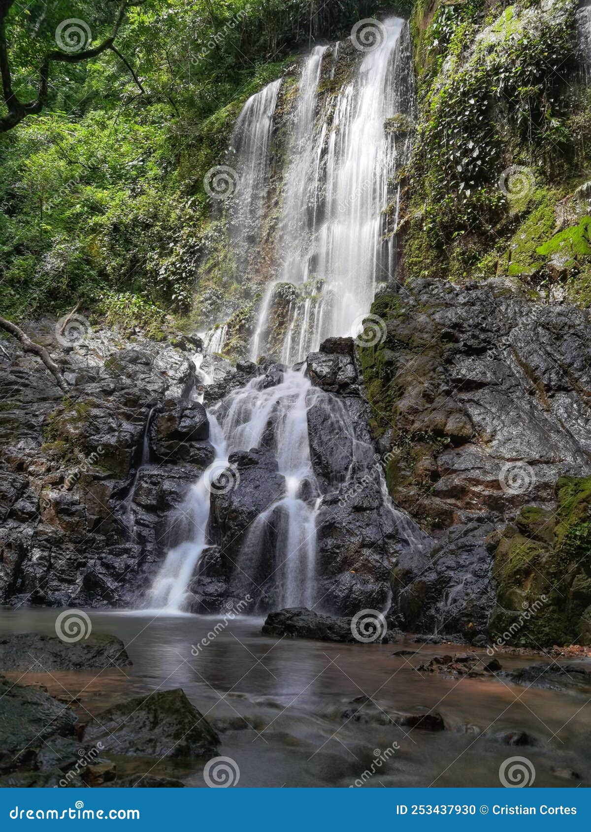 Waterfall Inside the Mountains of Panama Stock Photo - Image of america ...