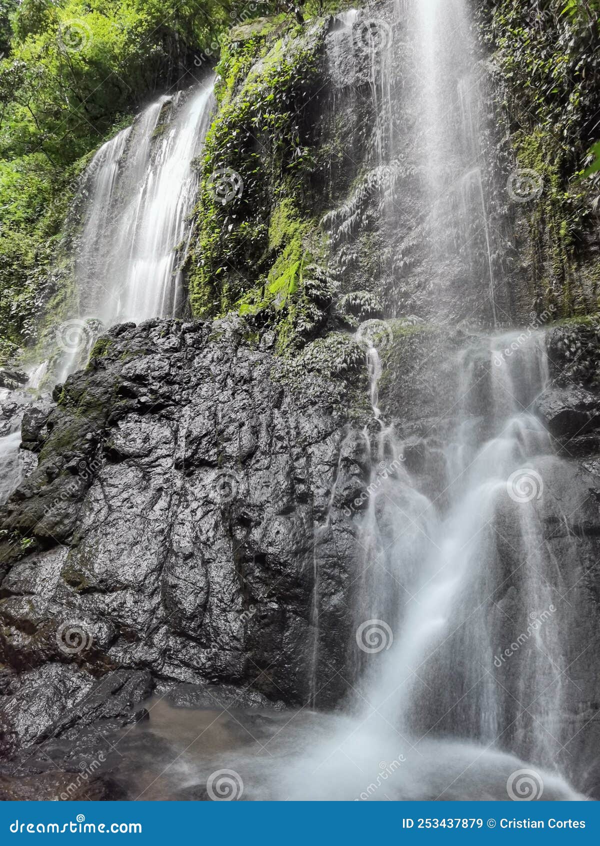 Waterfall Inside the Mountains of Panama Stock Image - Image of natural ...
