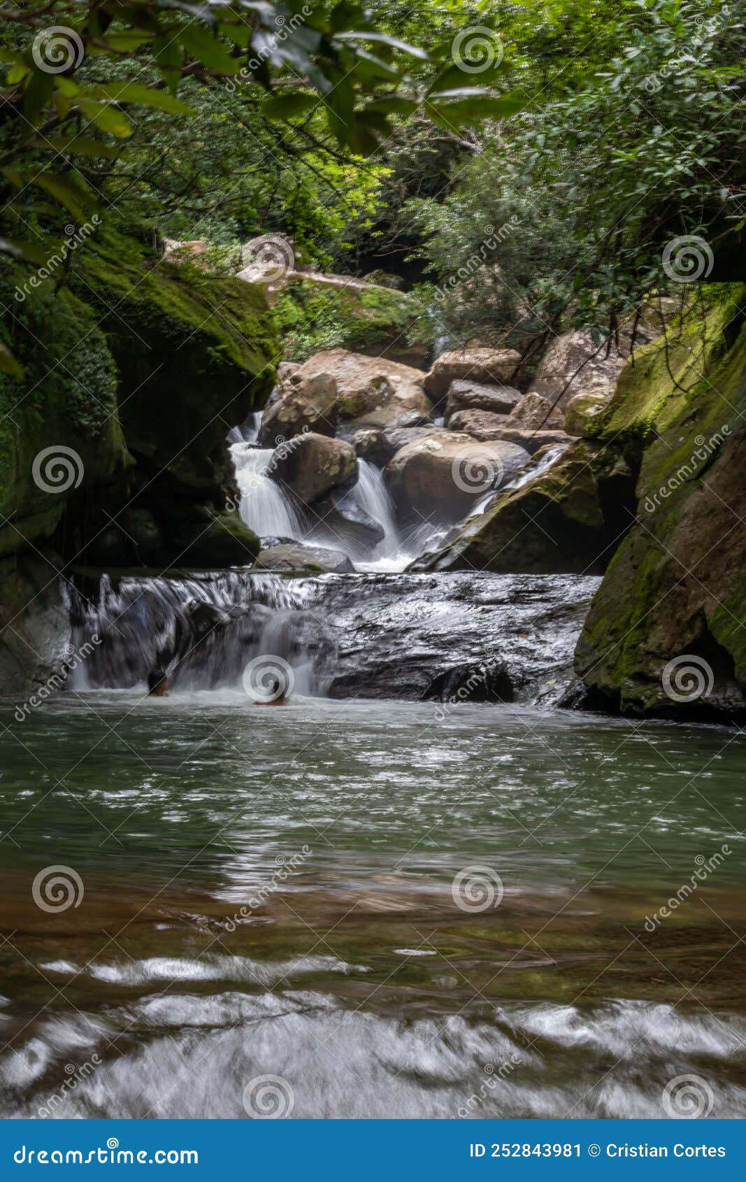 Waterfall Inside the Mountains of Panama Stock Image - Image of natural ...