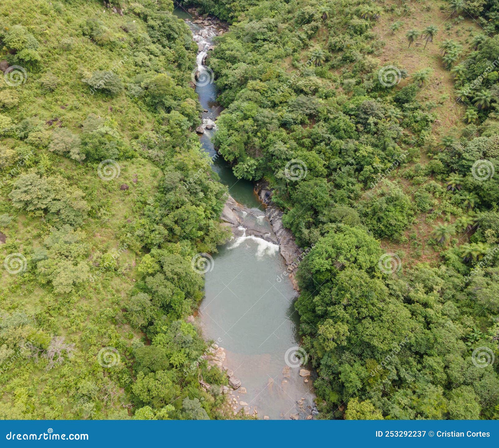 Waterfall Inside the Mountains of Panama Stock Image - Image of hiking ...