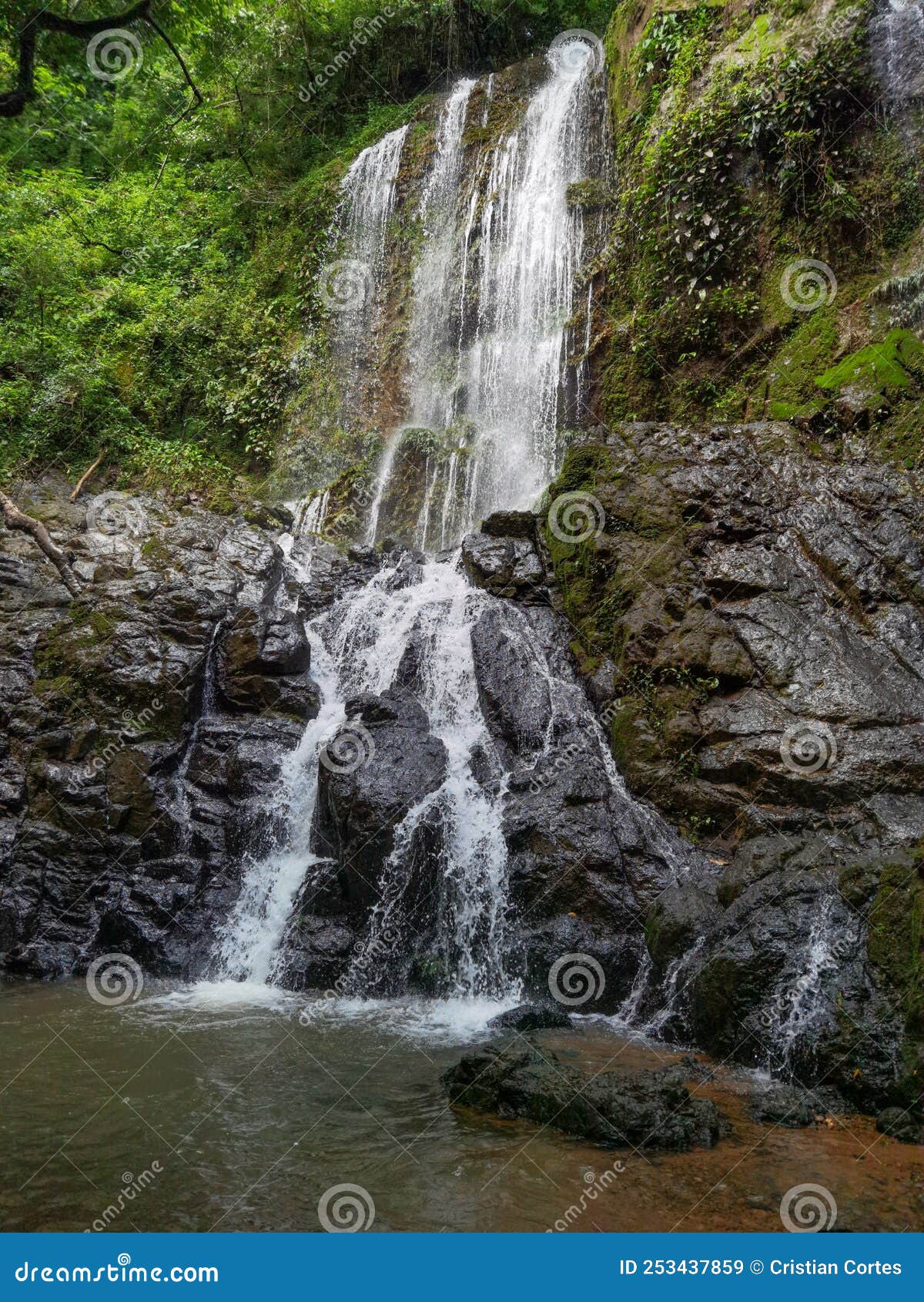 Waterfall Inside the Mountains of Panama Stock Image - Image of inside ...